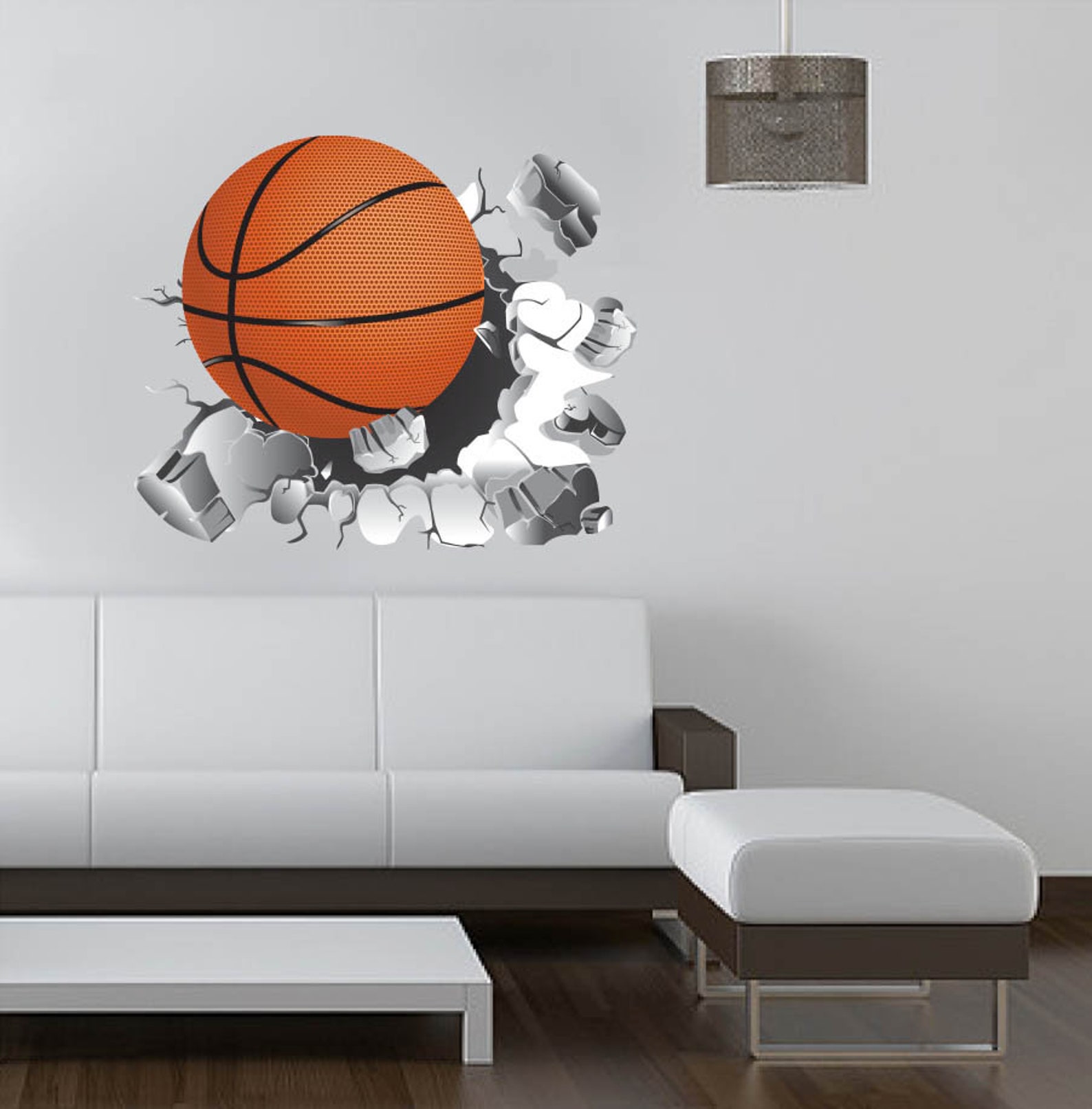 Basketball Wall Decal Basketball Sticker Vinyl Wall Sticker - Etsy ...