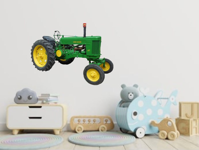Green Tractor Decal Tractor Wall Decal Vinyl Wall Decal | Etsy