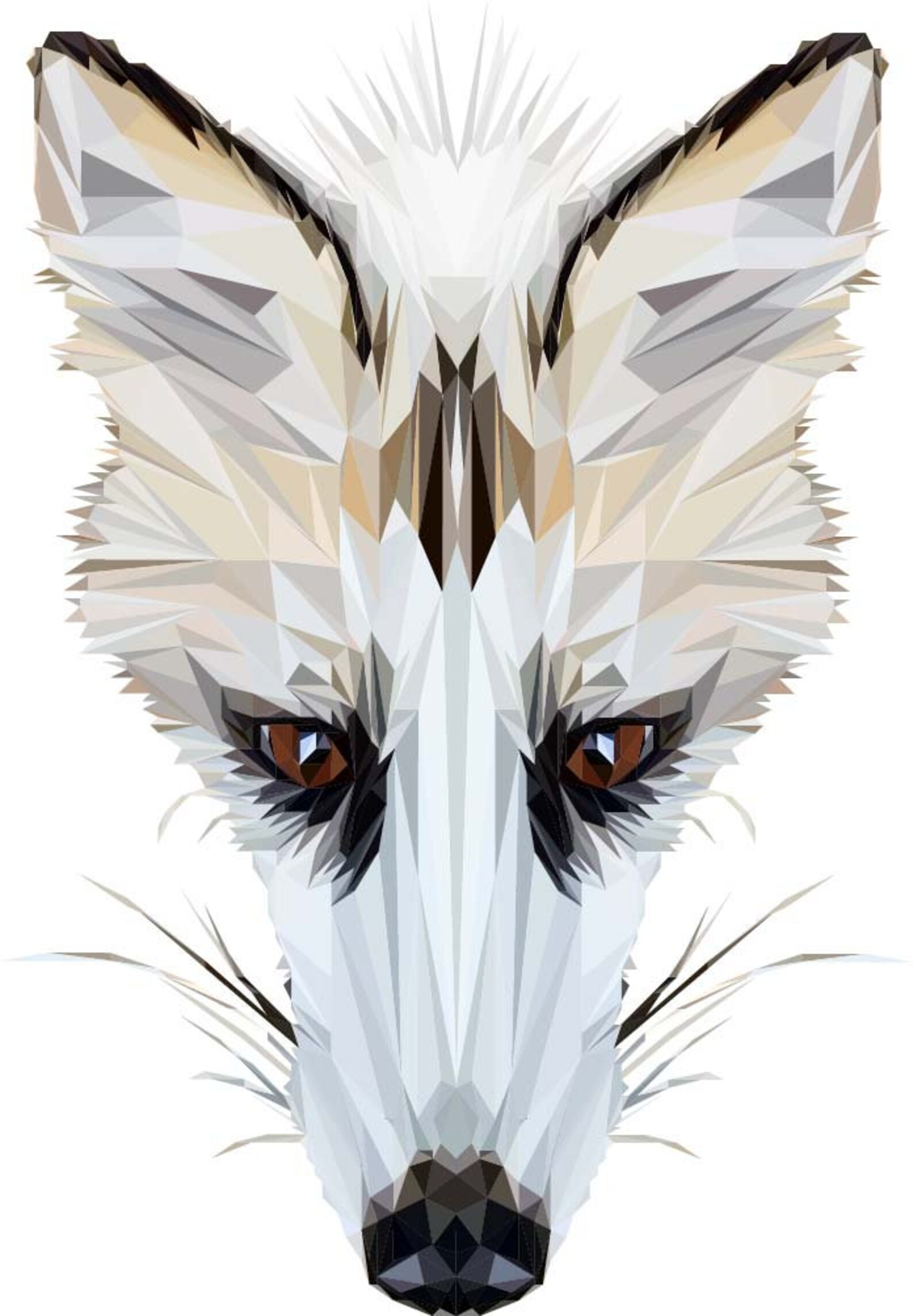 Polygonal Fox Print: Abstract Geometric Art by Abby Smith - Etsy