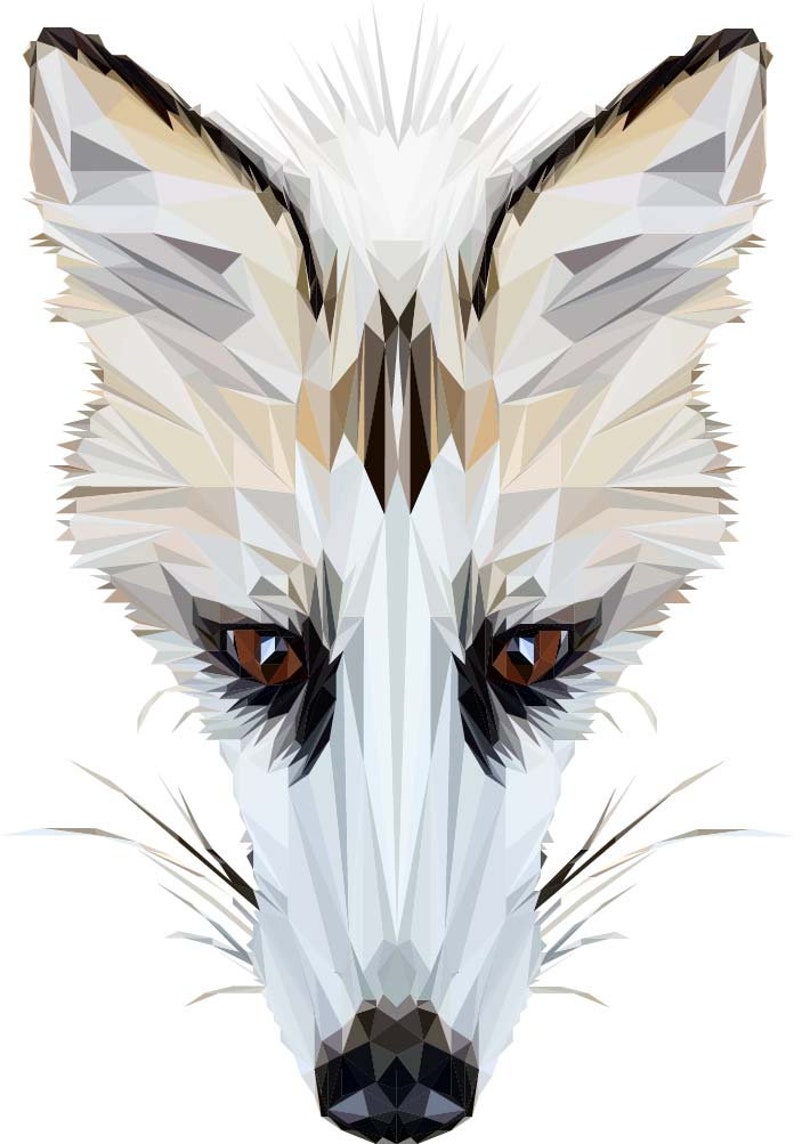 Polygonal Fox Print: Abstract Geometric Art by Abby Smith - Etsy
