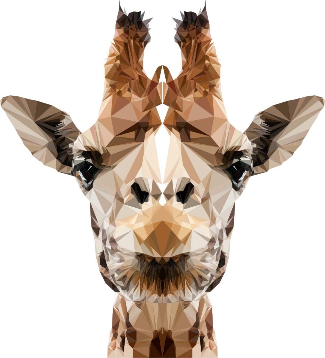 Giraffe Wall Decal Giraffe Sticker Polygonal Giraffe | Etsy