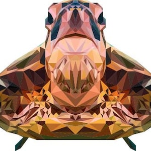 Sea Turtle Art, Polygonal Art, Abstract Print, Sea Turtle Design ...