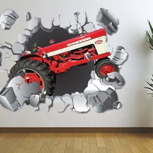 Farmall Tractor Wall Decal, Farm Decor - Etsy