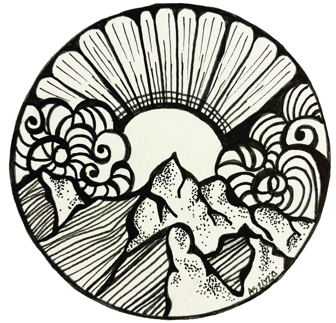 Doodle Wall Decal Line Art Decal Artwork by Abby Smith Art - Etsy