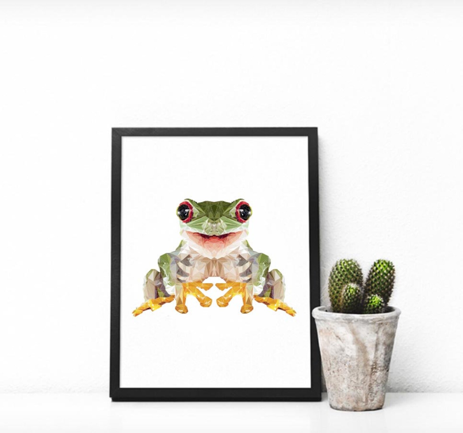 Geometric Frog Print Polygonal Art Abstract Print Frog Art - Etsy
