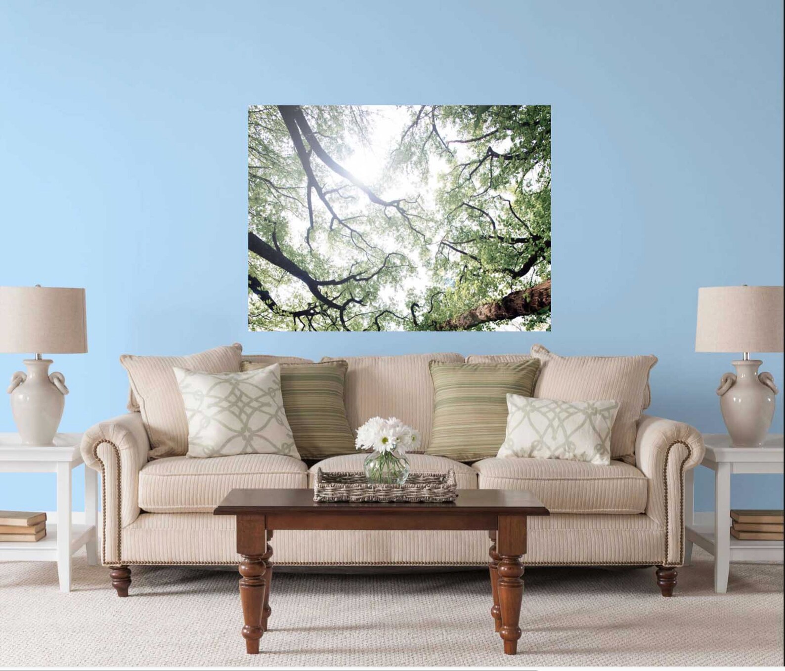 Tree Canopy Wall Decal: Serene Forest Photo, Calming Room Decor - Etsy
