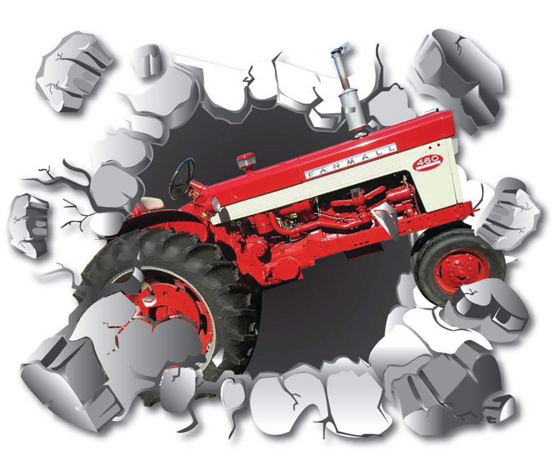 Tractor Wall Decal Farm Decor Removable Wall Sticker | Etsy