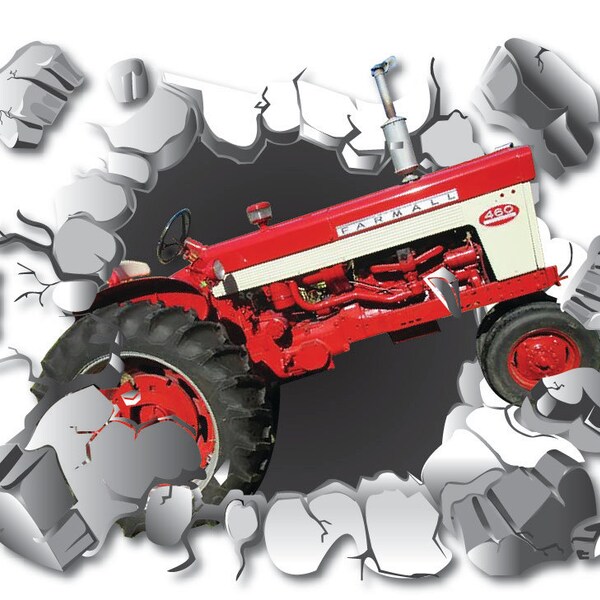 Farmall Tractor Wall Decal - Etsy