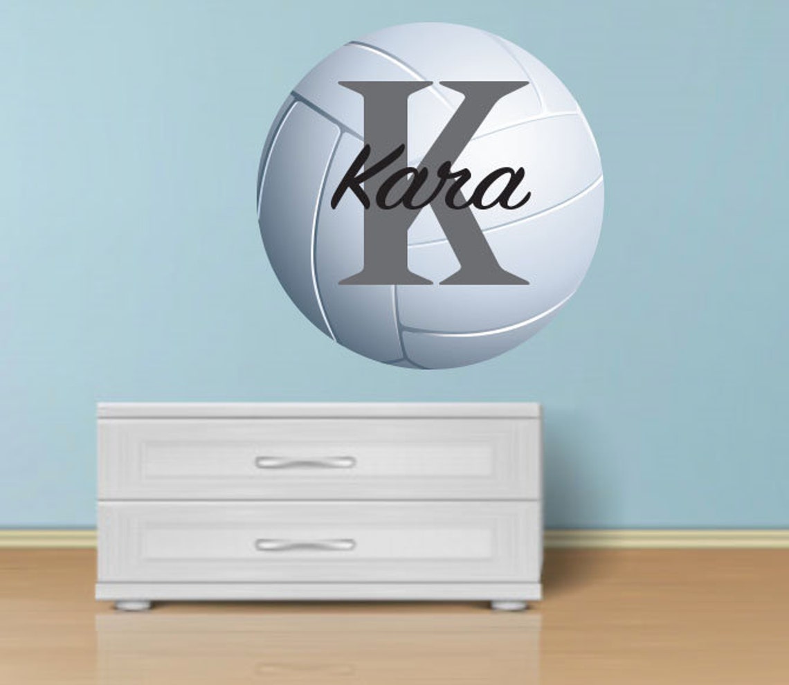 Volleyball Wall Decal Personalized Volleyball Decal - Etsy