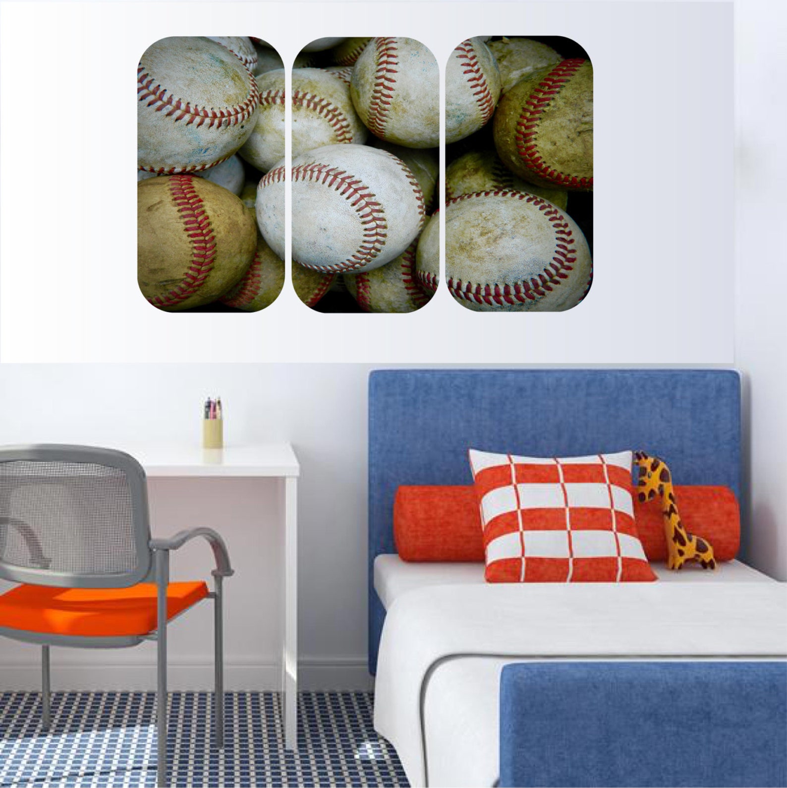 Baseball Wall Decal Baseball Decor Vinyl Decal Removable - Etsy
