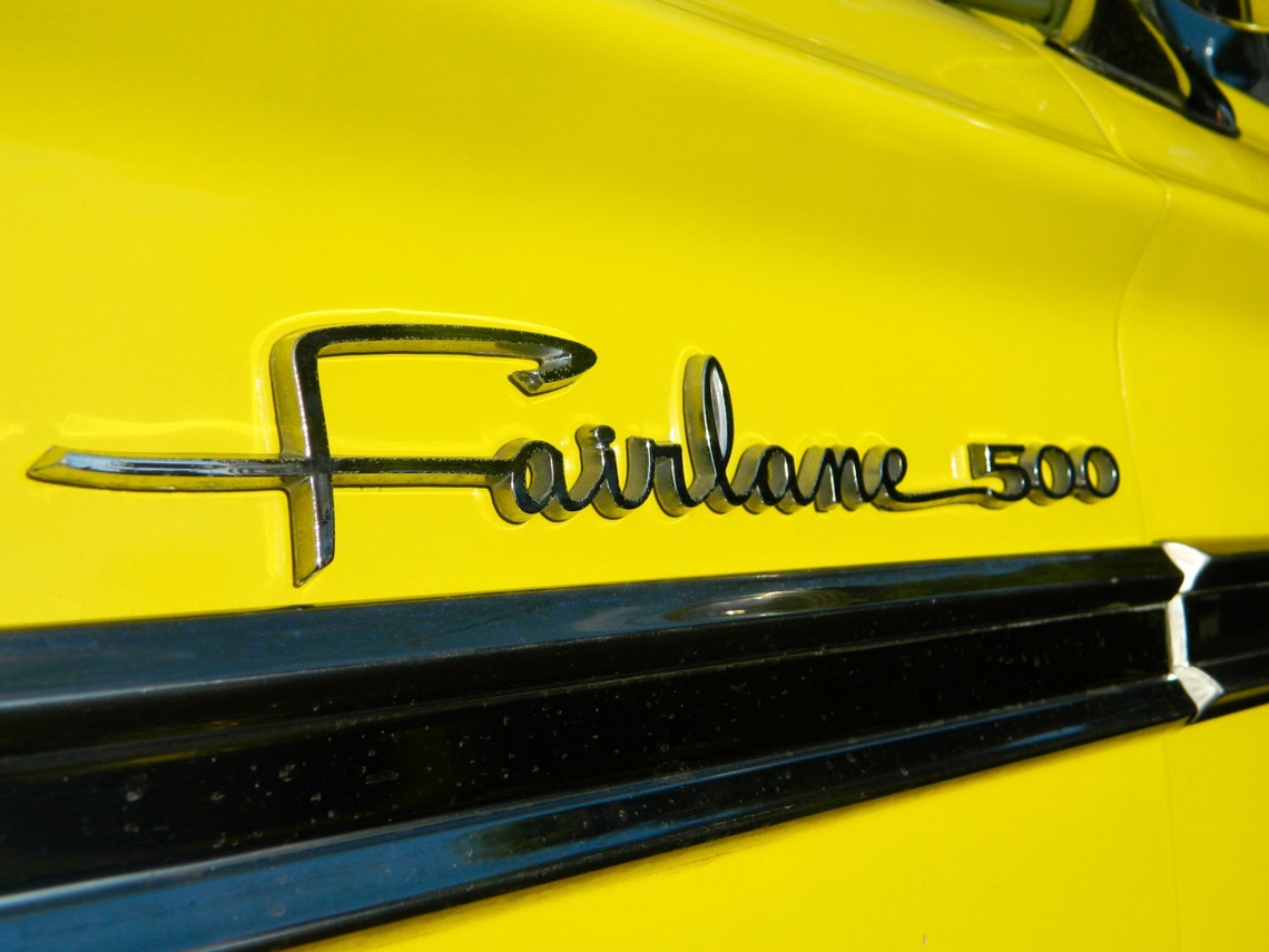1964 Yellow Ford Fairlane Photography Automotive Photo Ford - Etsy