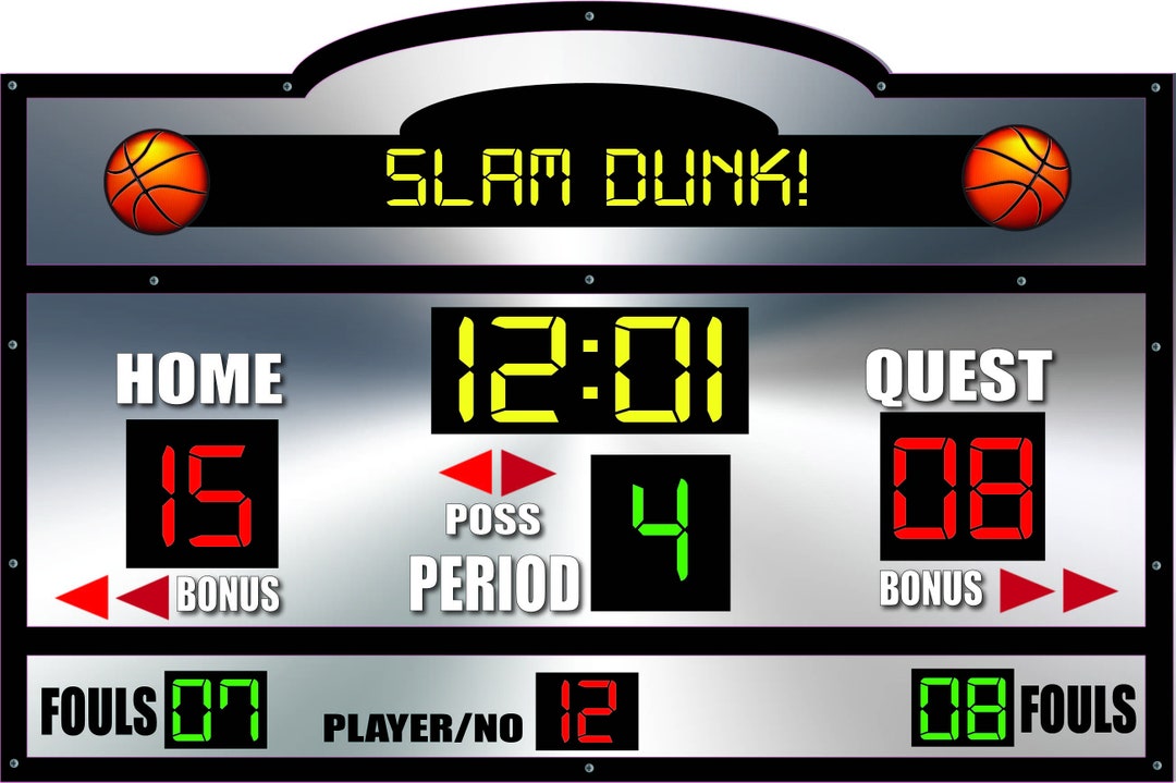 Basketball Wall Decal, Basketball Scoreboard, Bedroom Decor Teens ...