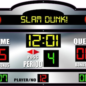 Basketball Wall Decal, Basketball Scoreboard, Bedroom Decor Teens ...