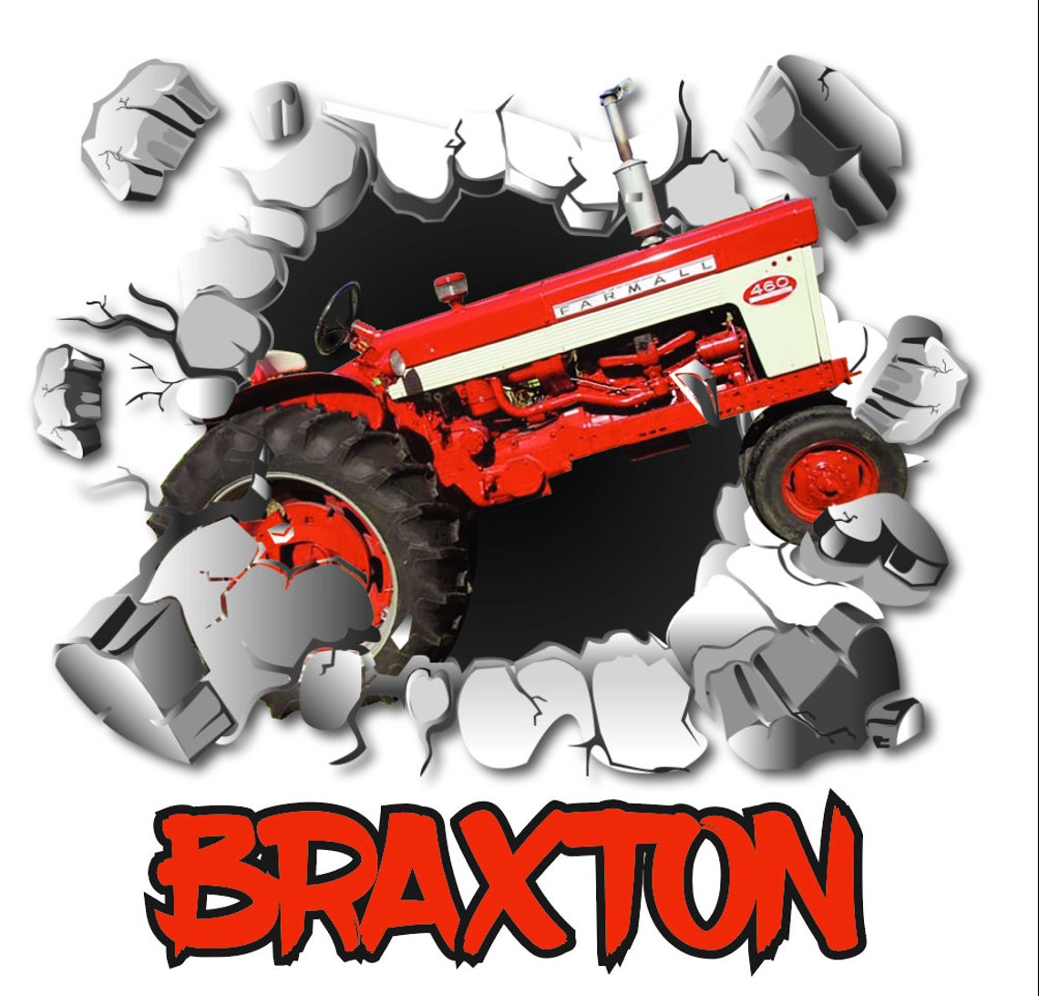 Tractor Wall Decal Farm Decor Removable Wall Sticker | Etsy