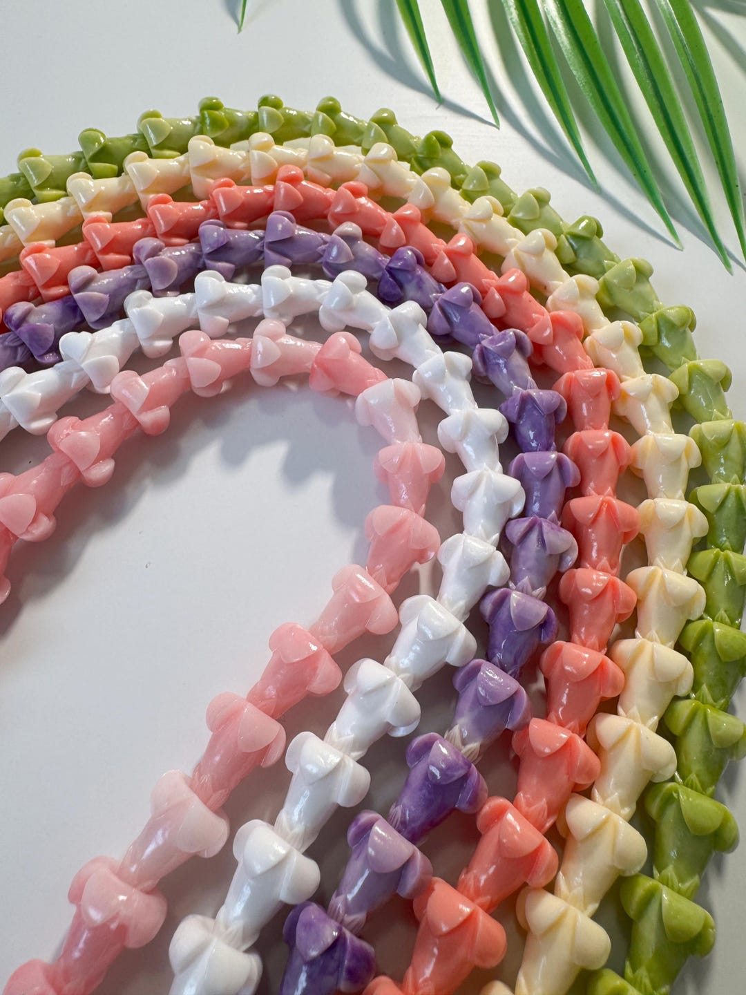 Waterproof Puakenikeni Flower Beads (13 X 16 Mm) - Colorful Coral Resin ...