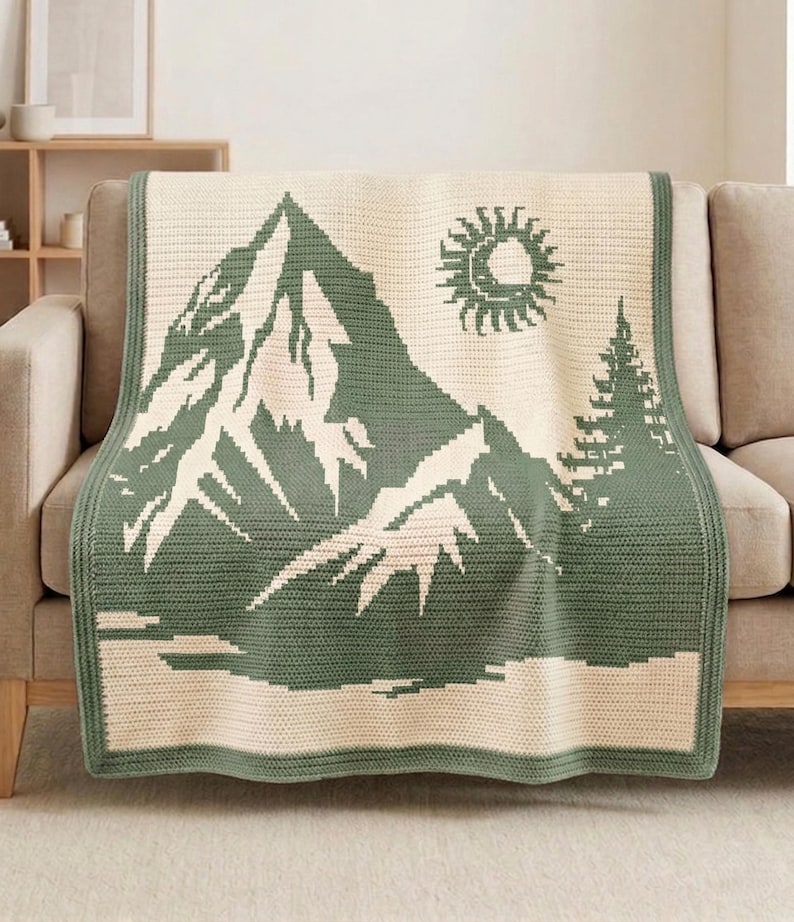 Mountain Mosaic Crochet Blanket Pattern PDF, Overlay Mosaic Crochet ...