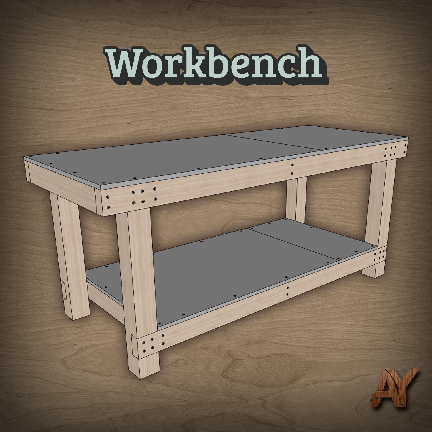 DIY Wooden Workbench Plans – Easy Build, Digital Download (imperial ...