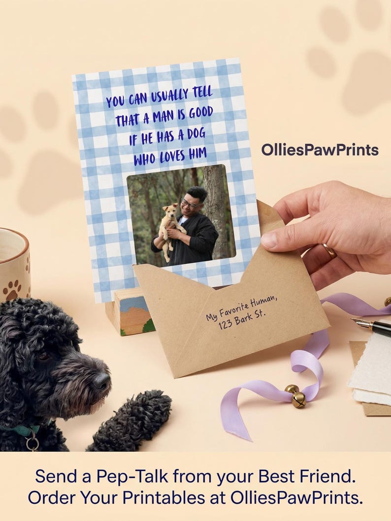 Dog Affirmation Card, Printable, Digital Download, Pastel Tones - Etsy