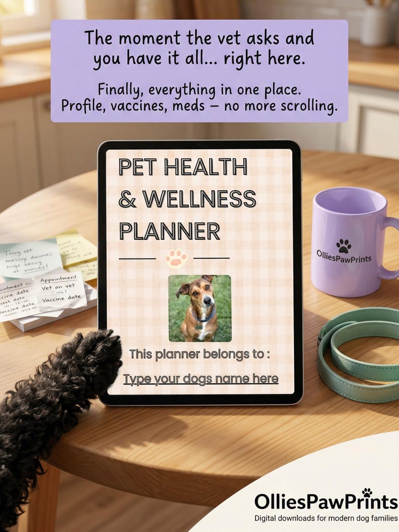 Pet Health Planner Printable, Dog Wellness Log, Vet Visit Tracker - Etsy