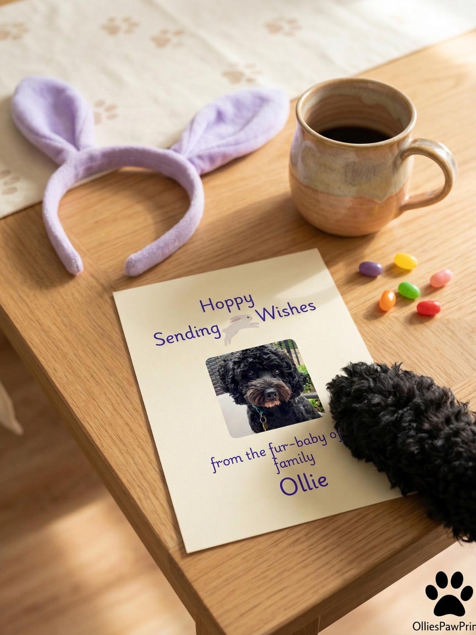 Custom Dog Card, Editable Easter Card, Printable Digital PNG - Etsy