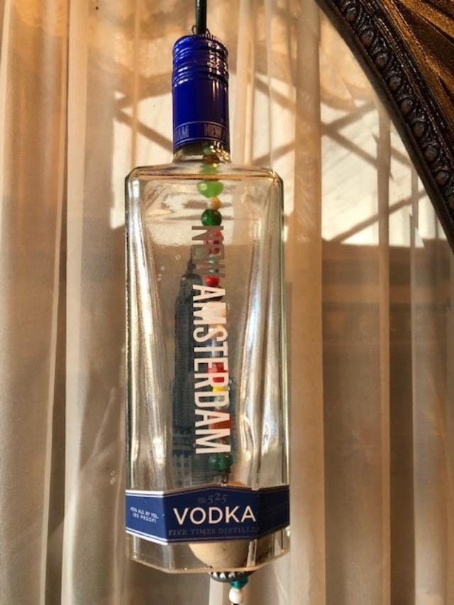 New Amsterdam Liquor Bottle Wind Chime Outdoor & Gardening Garden ...