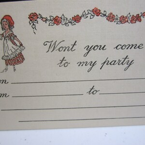 Unused 1910's-20's Party Invitation Graphics of a 18th Century Dressed ...