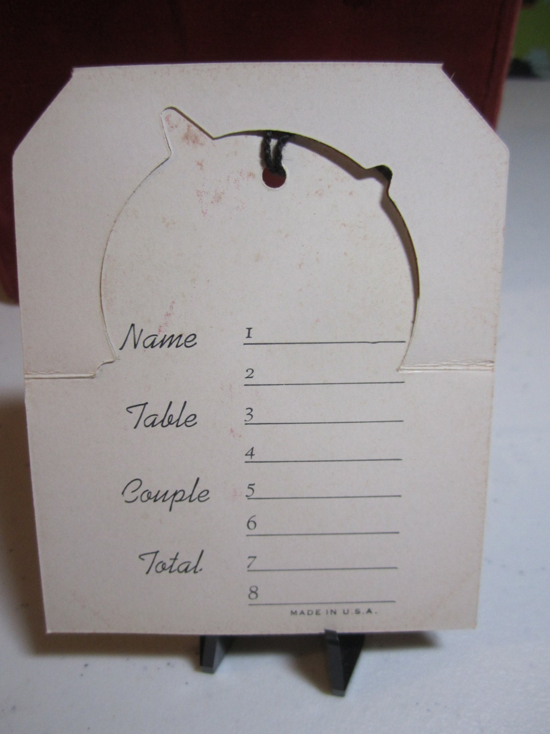 1930's-40's Unused Art Deco Die Cut Halloween Bridge Tally Card Profile ...