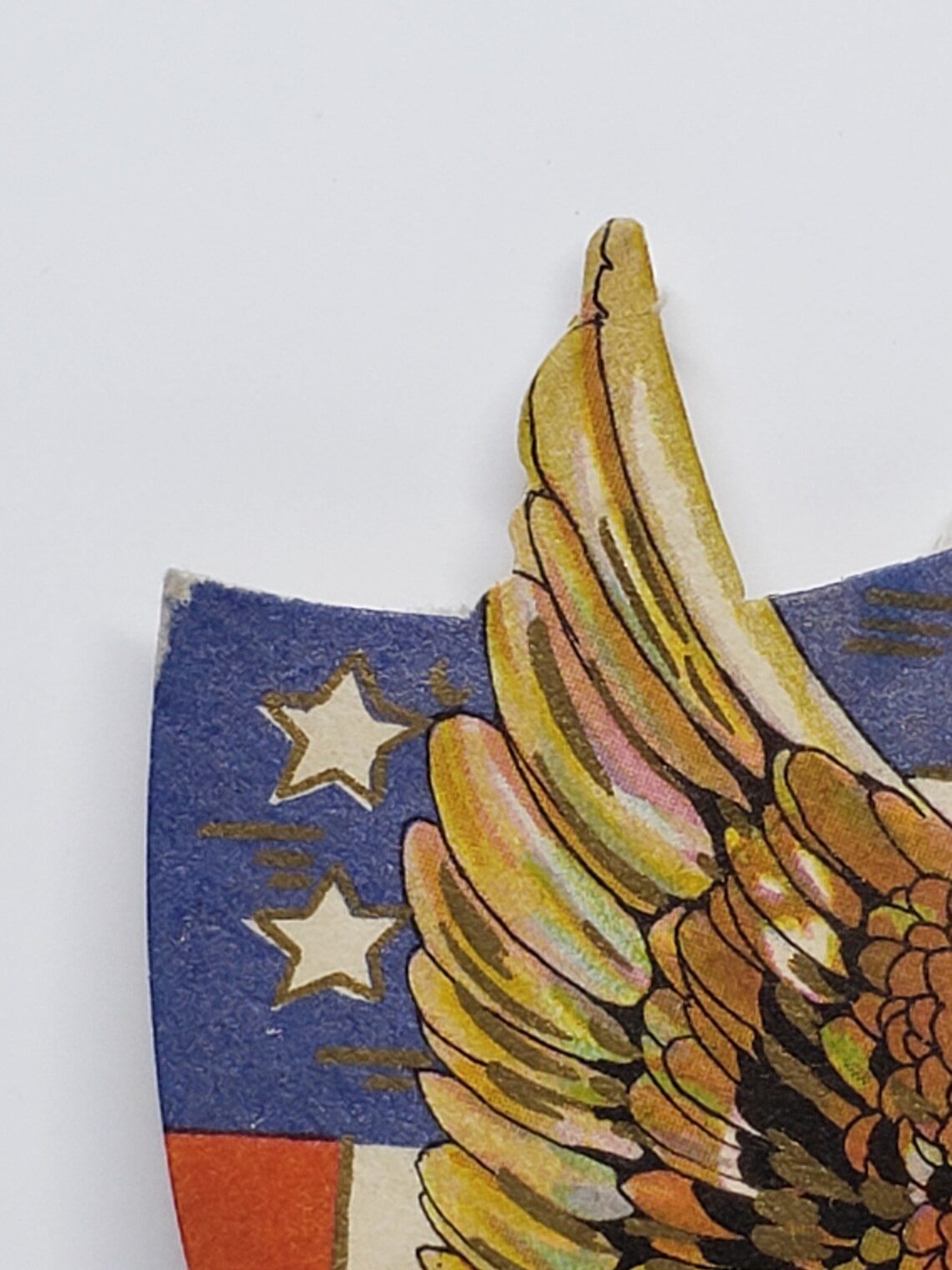 Unused Art Deco 1920's-30's Die Cut Gold Gilded Hallmark Patriotic ...