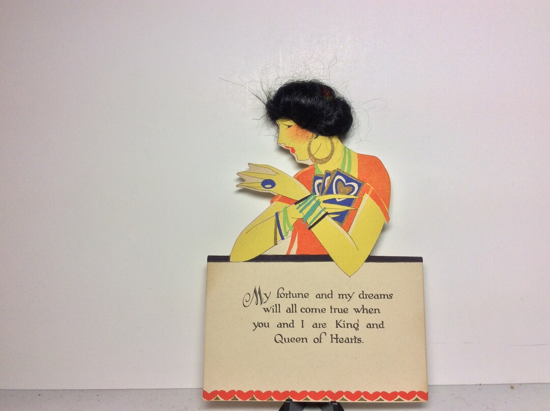 Buzza Unused Die Cut 1920's Large Size Novelty Valentine Card Deco ...