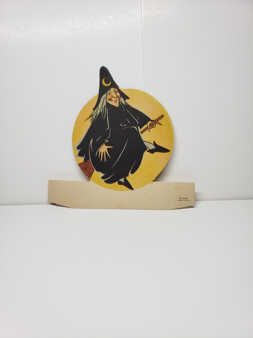 1920's-30's Unused Die Cut Hallmark Halloween Place Card Snaggletooth ...