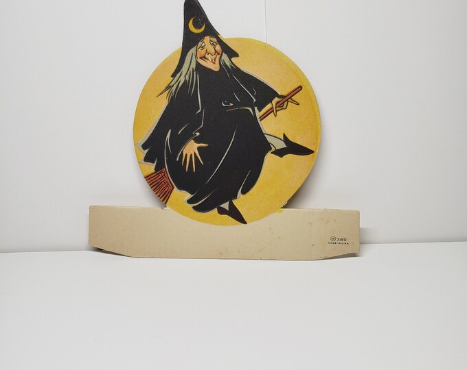1920's-30's Unused Die Cut Hallmark Halloween Place Card Snaggletooth ...