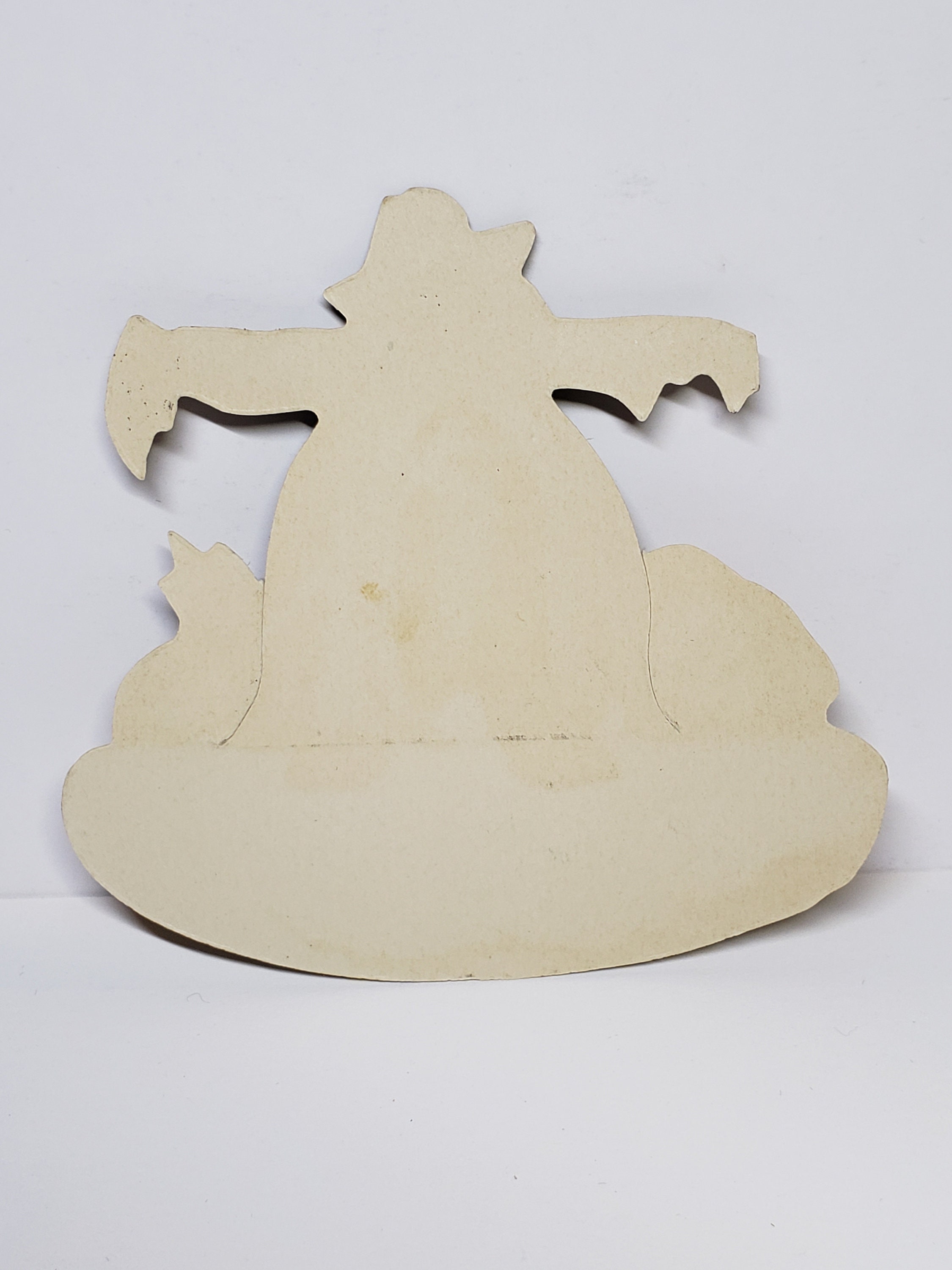 Unused Die Cut 1920's Dennison Halloween Place Card Creepy Pumpkin ...