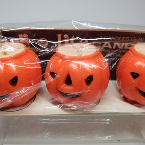 Vintage NOS 1960's Jack-o-lite Trio of Halloween Candles Never Used or ...