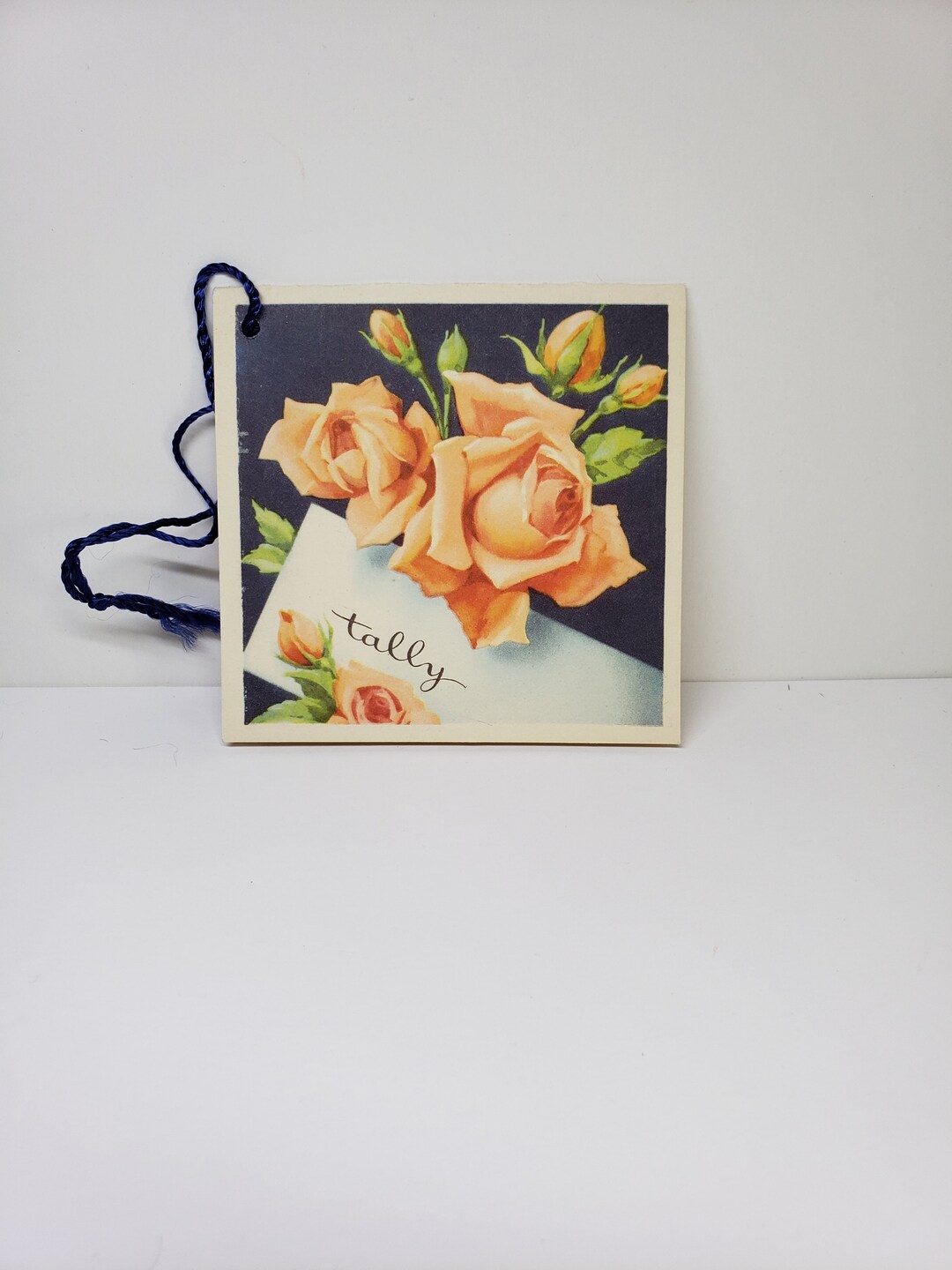 Pretty Unused 1940's Bridge Tally Card Reproduce Co. Pretty Peach ...