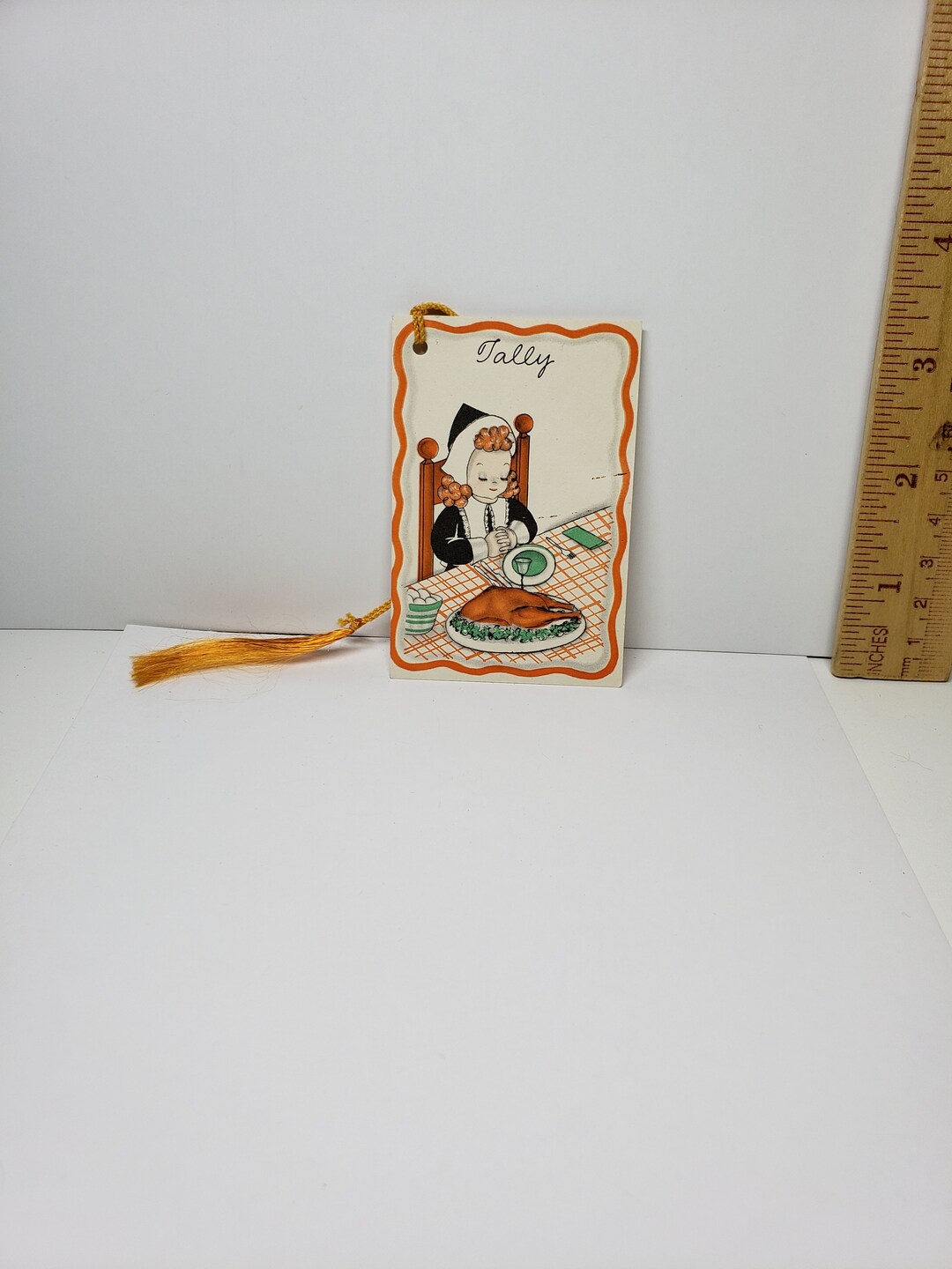 Vintage Unused 1940's Hallmark Thanksgiving Bridge Tally Cute Red ...