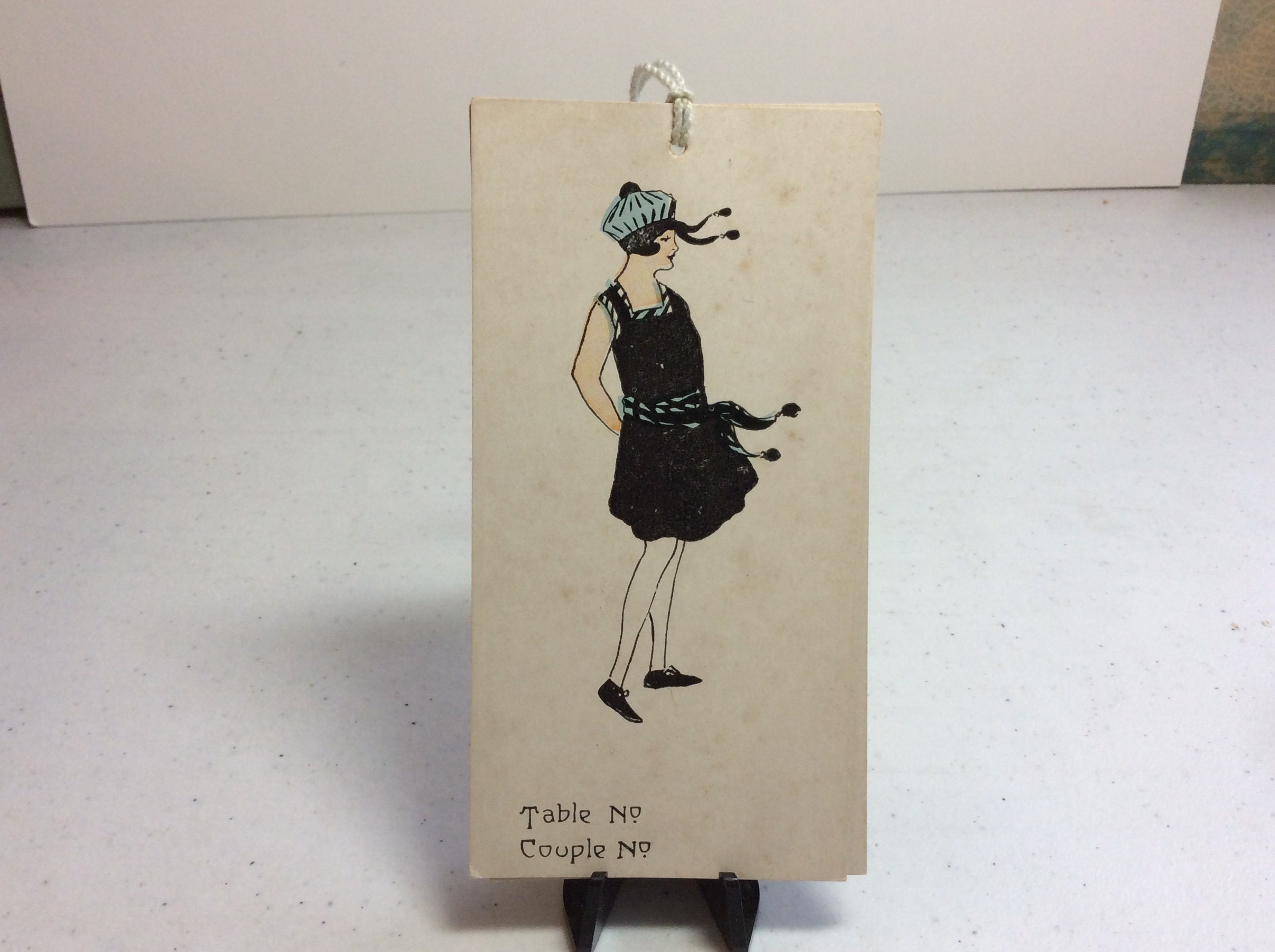 Art Deco Unused Die Cut Early 1920's Bridge Tally Pretty Lady W/bobbed ...