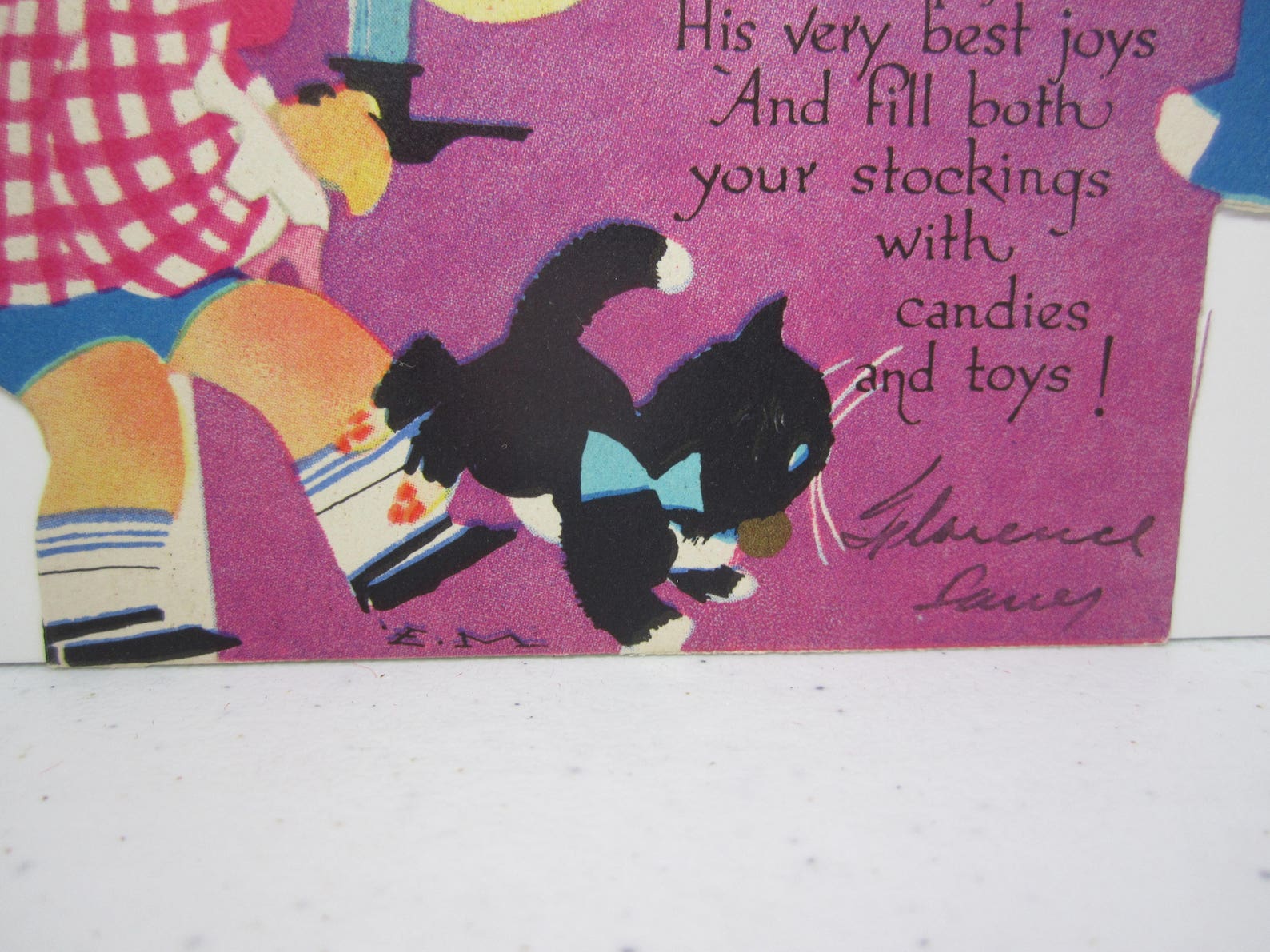 1920's Art Deco Gold Gilded Die Cut Buzza Christmas Card - Etsy