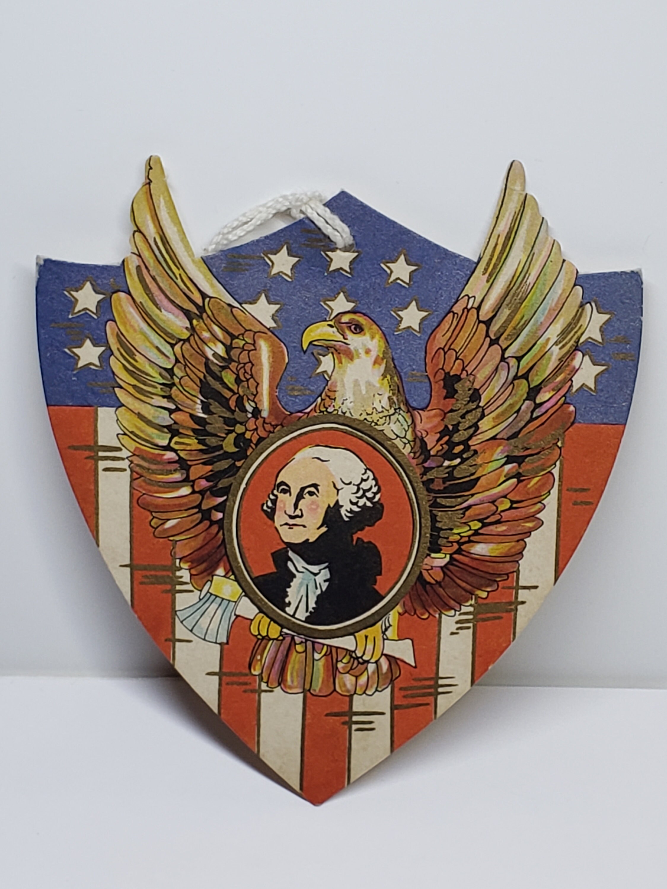 Unused Art Deco 1920's-30's Die Cut Gold Gilded Hallmark Patriotic ...