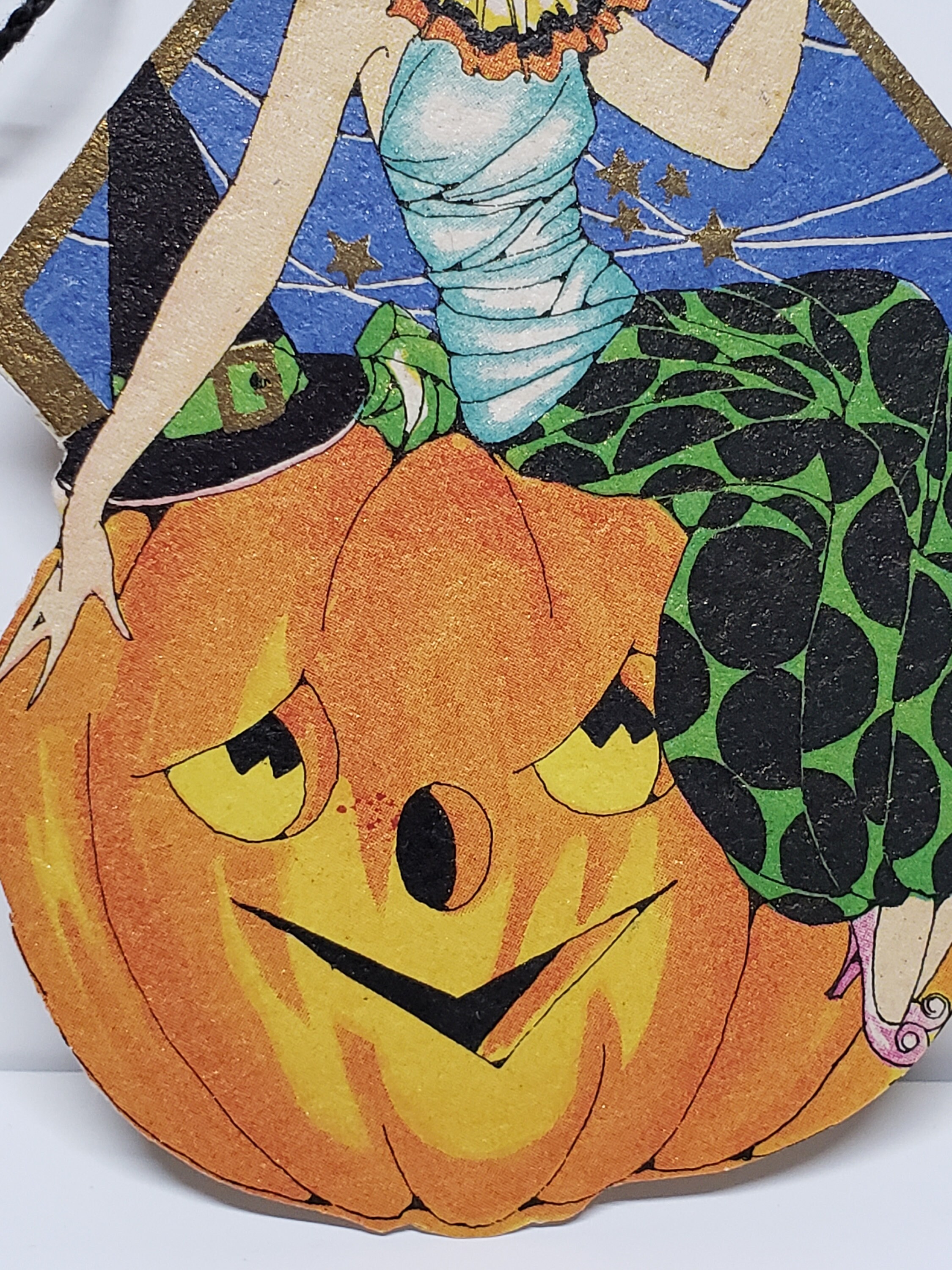 1920's Die Cut Gold Gilded Unused Hallmark Halloween Bridge Tally ...