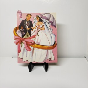 Vintage 1940's-50's Unused Die Cut Wedding Bride and Groom Theme Bridge ...