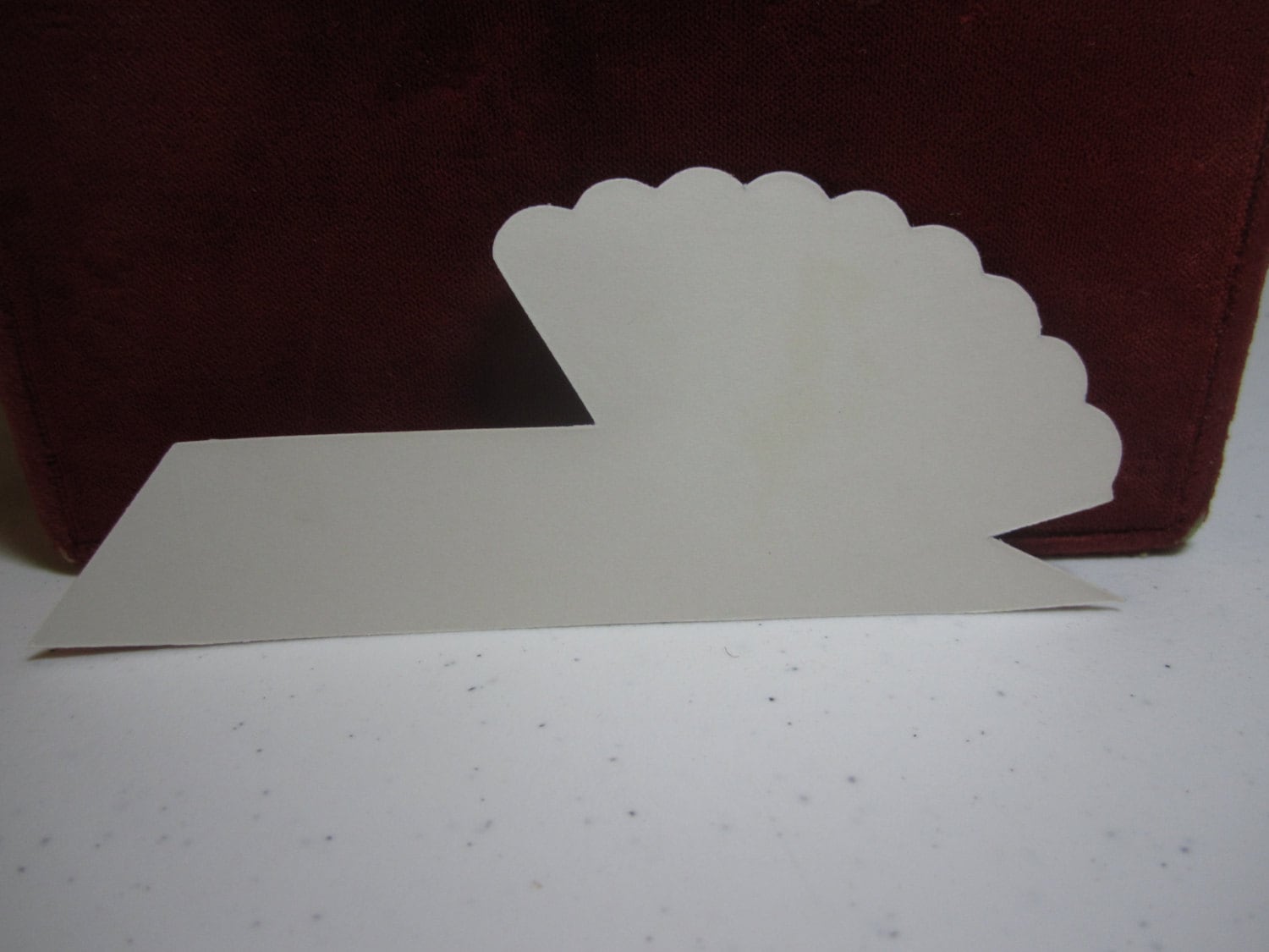 1930's-40's Die Cut Fan Shaped Place Card Pink and - Etsy