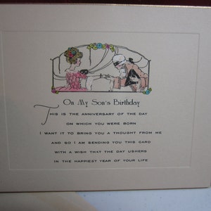 Pretty Unused Art Deco 1920's Hand Colored Gold Gilded Birthday Card to ...