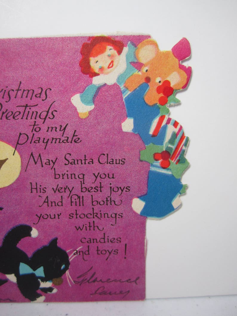 1920's Art Deco Gold Gilded Die Cut Buzza Christmas Card - Etsy