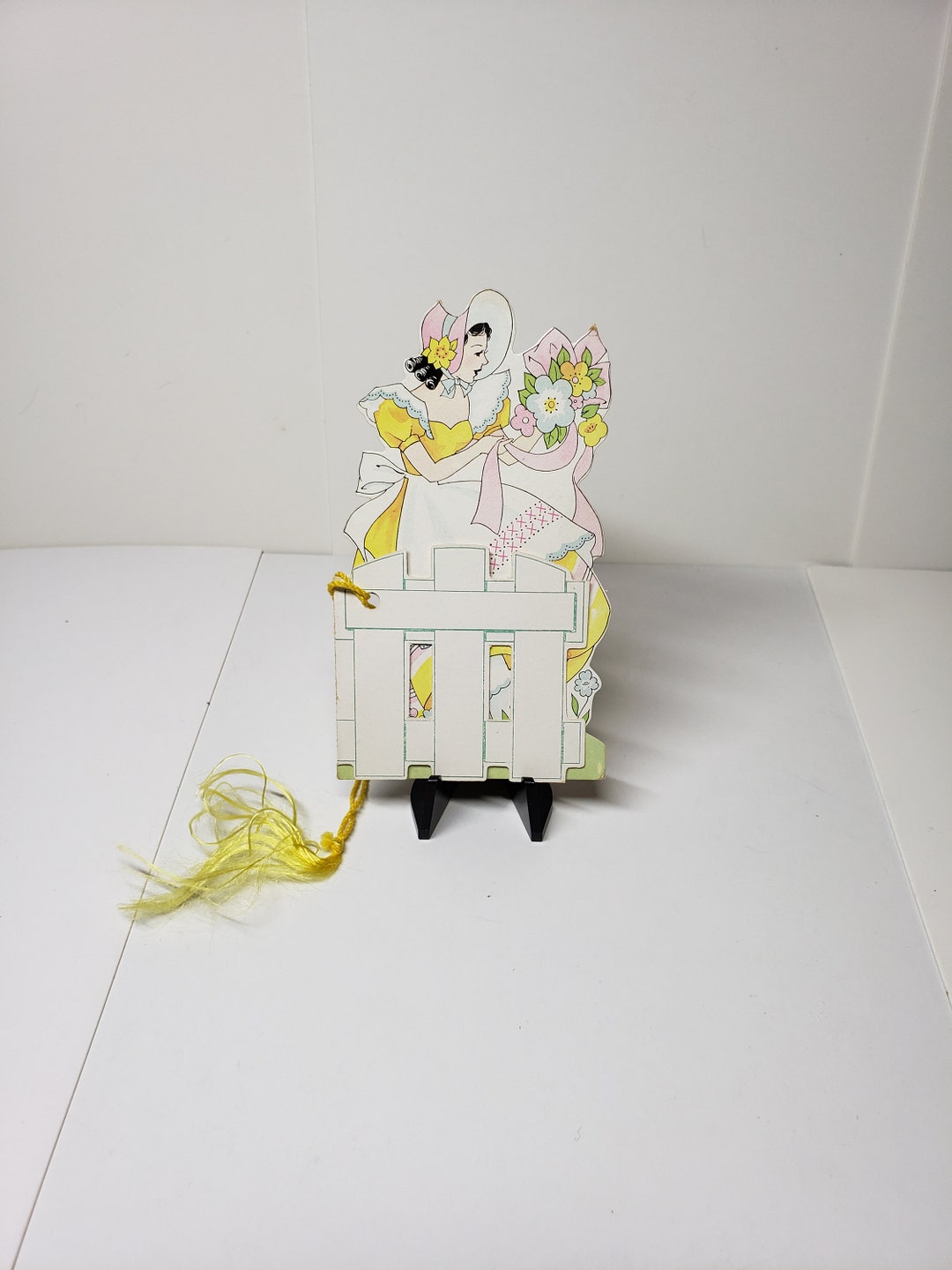 Vintage Art Deco Die Cut Unused 1930's Bridge Tally Pretty Lady With ...