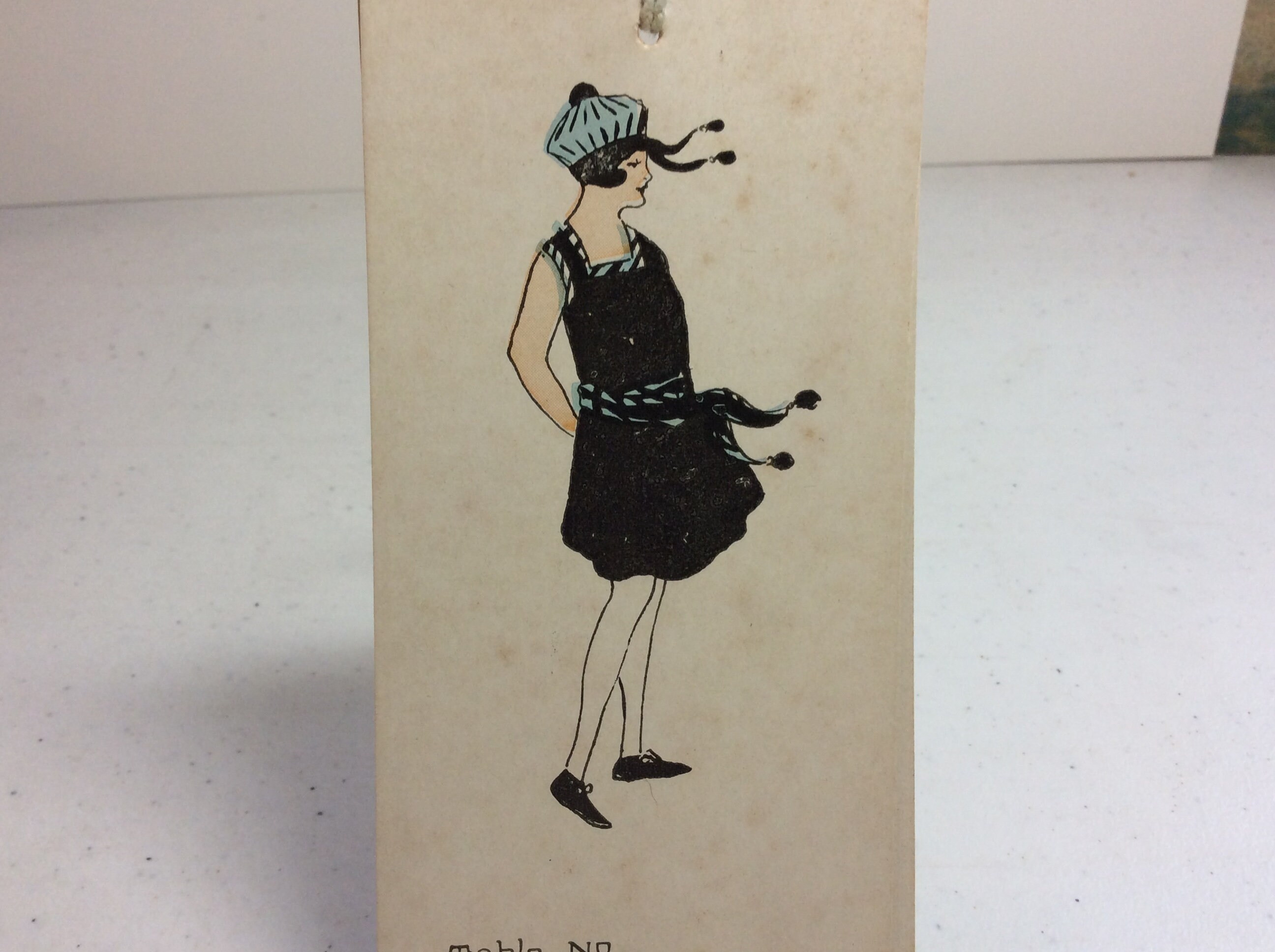 Art Deco Unused Die Cut Early 1920's Bridge Tally Pretty Lady W/bobbed ...