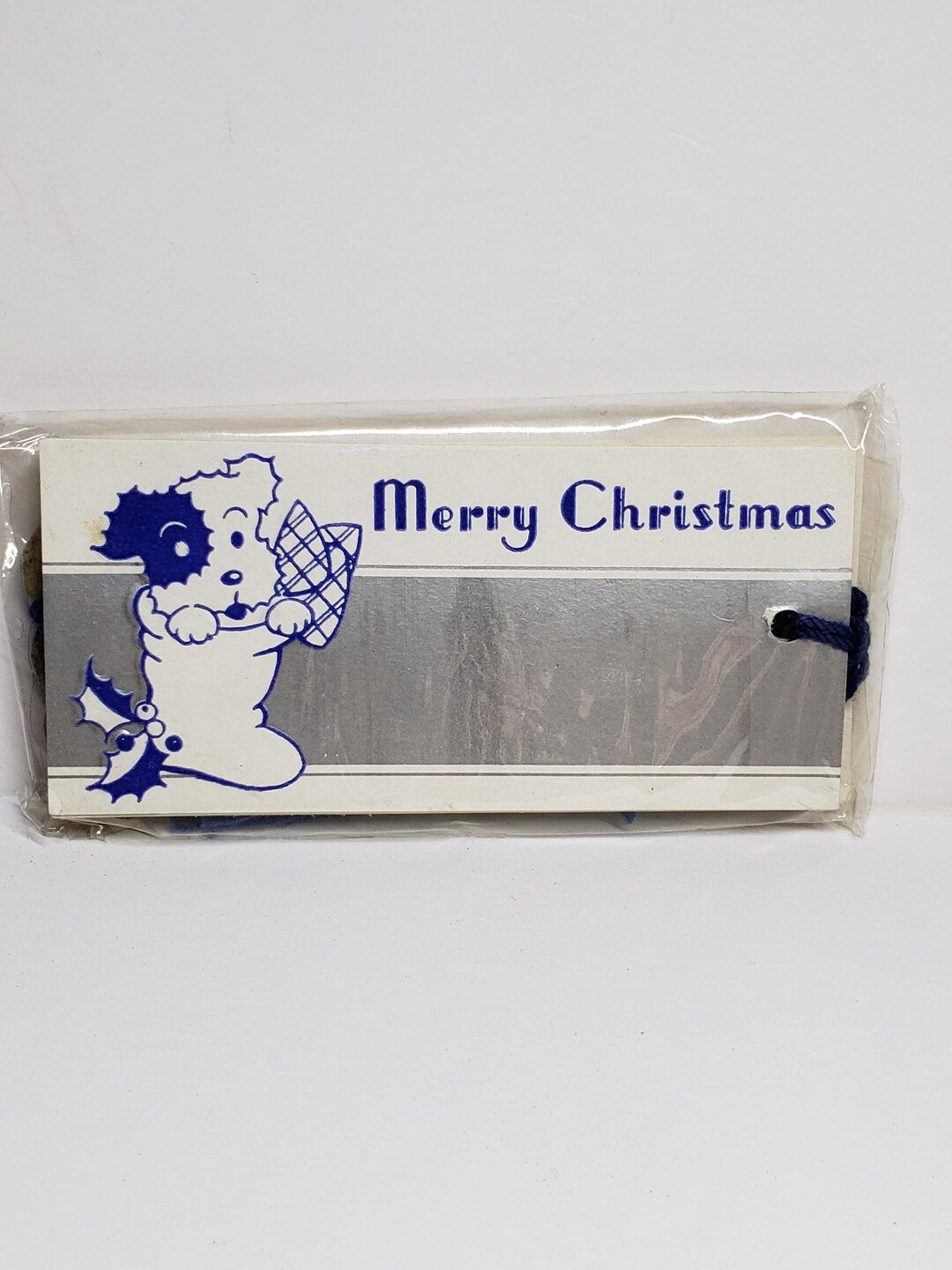 Art Deco Unused 1930's 10 Mip Embossed Silver Gilded Christmas Strung ...