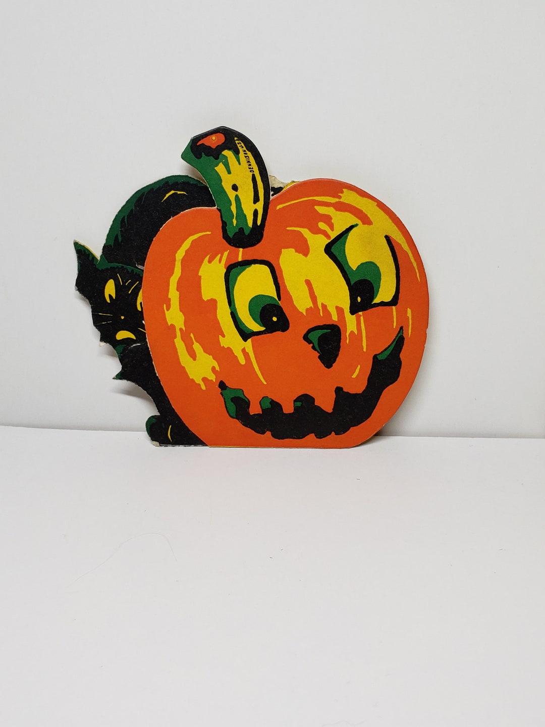 Vintage 1920's Unused Dennison Die Cut Halloween Party Invitation ...