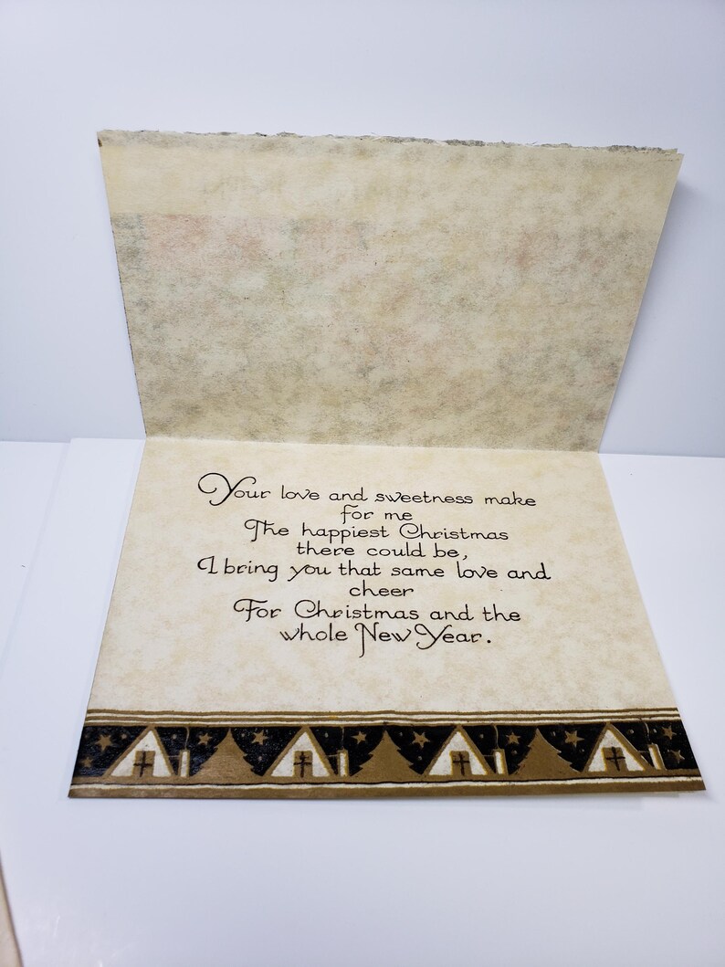 Colorful Unused Art Deco 1920's-30's Gold Gilded Parchment Christmas ...