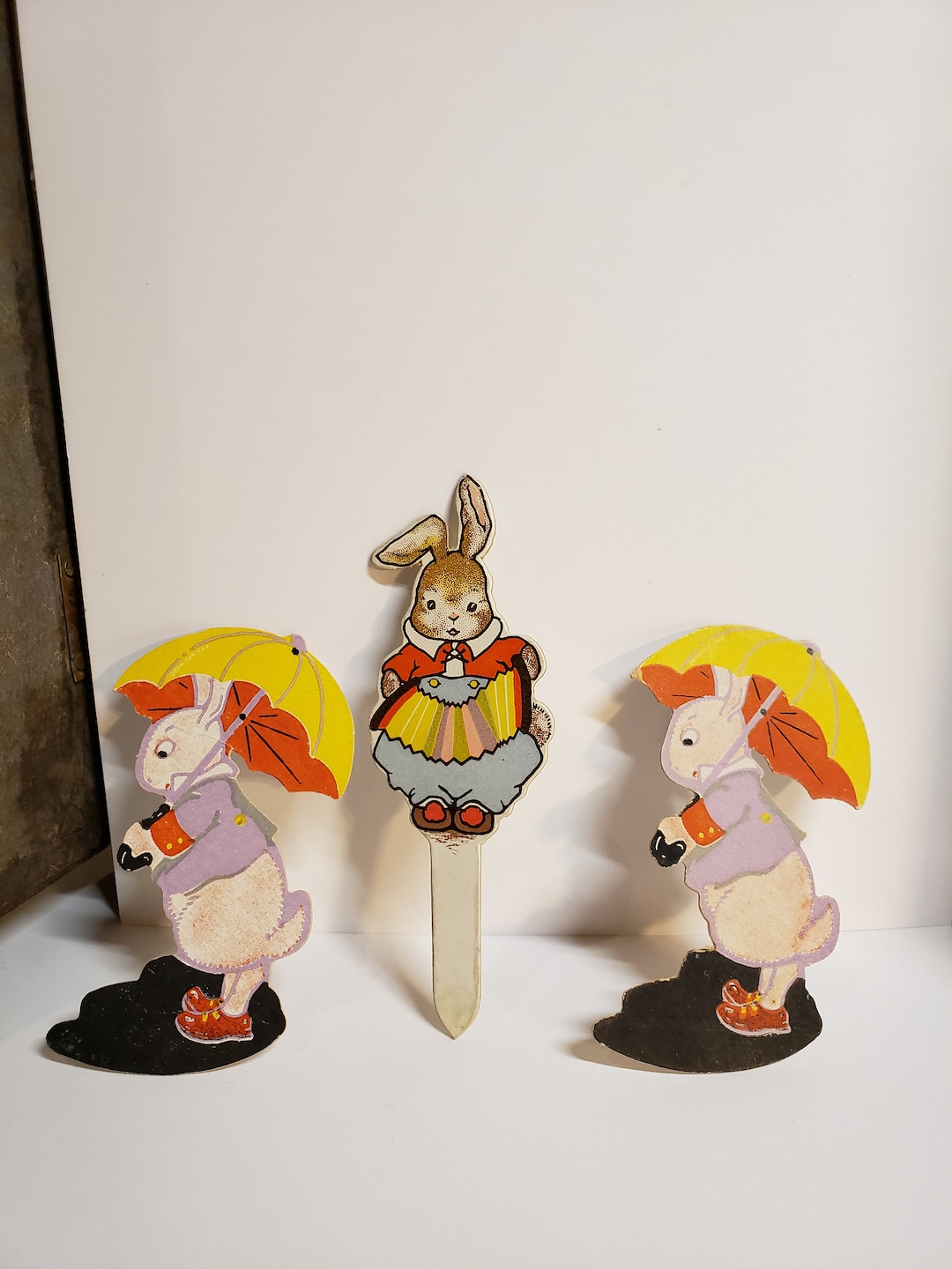 Vintage 1920's Die Cut Dennison Easter Cut Outs and Pick Decoration 2 ...