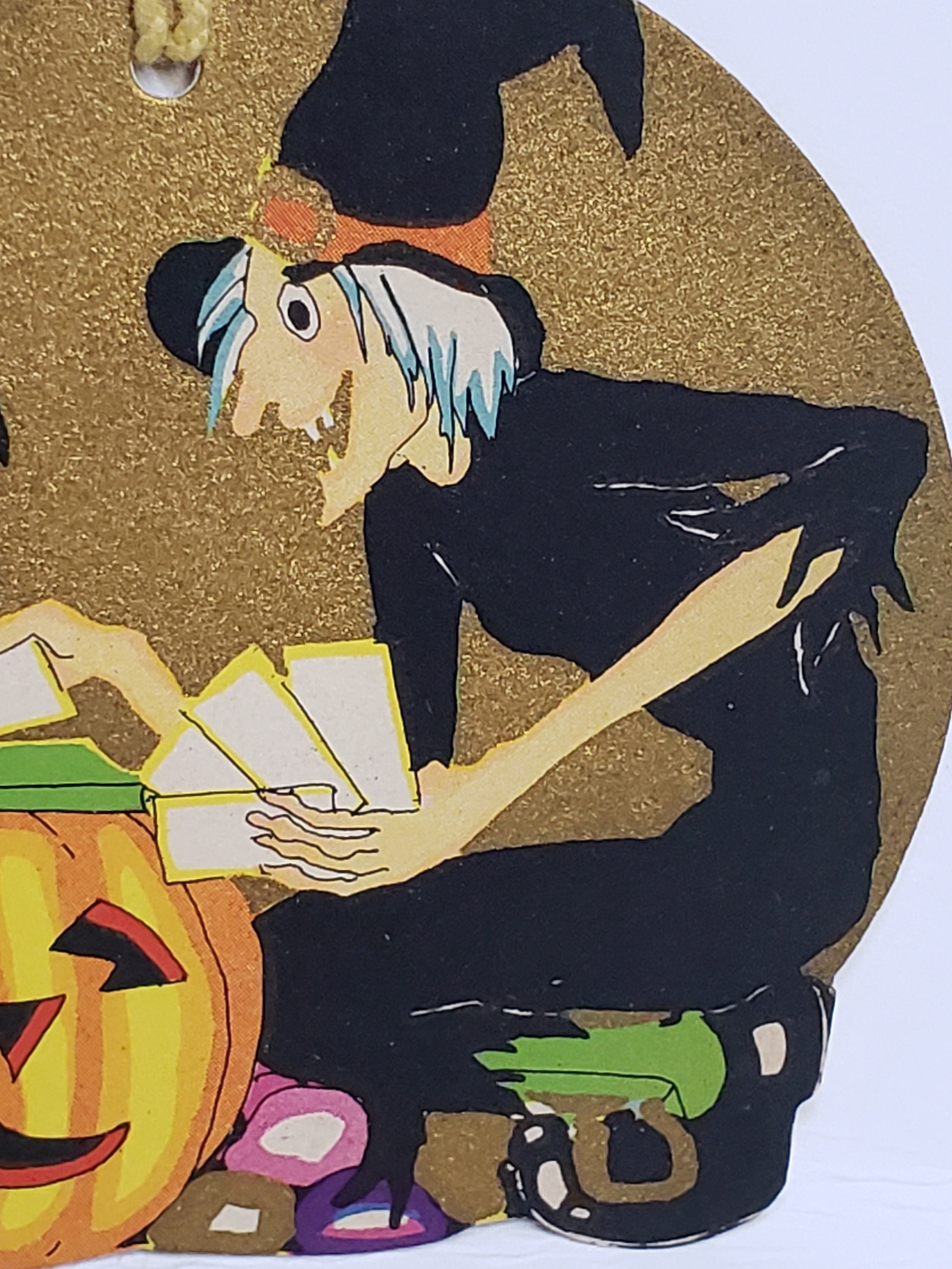 Fantastic 1920's Die Cut Gold Gilded Unused Hallmark Halloween Bridge ...